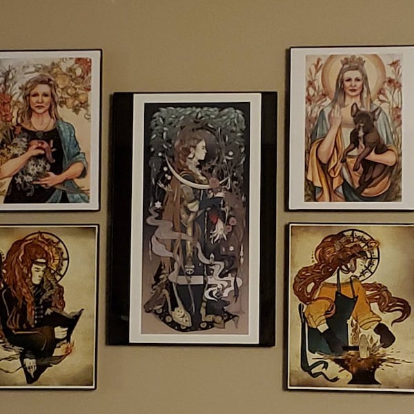 Goth Witch Witchcraft Art Print Occult Art Print Wiccan Art Print Wall ...