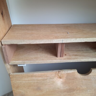 WARDROBE Handmade Wall Train Rack Shelf Wall Mirror Coat - Etsy