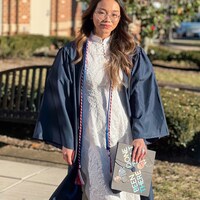 Mom and Daughter Cyan Pearls Ao Dai Set Pre-made Traditional Vietnamese ...