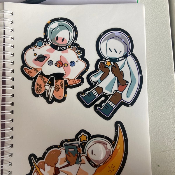 Cute Space Ghost Waterproof Sticker Set V5 - Etsy