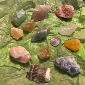 Mixed Calcite Rough Natural Premium Grade Stones: Choose Ounces or Lb ...