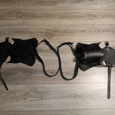Costume Leather Set Larp Ranger, Pauldrons Gorget Bandolier Bracers ...