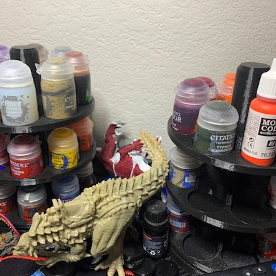 3-tier Spinning Paint Rack, Compatible With Citadel Paints, 3D Printed ...