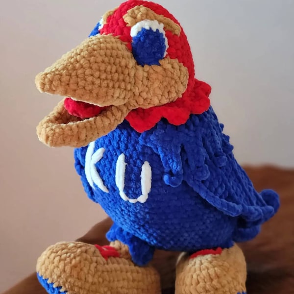 KU Jayhawk Crochet Pattern: Amigurumi Mascot (PDF Pattern) - Etsy