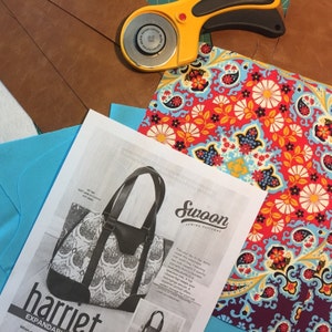 Swoon Patterns: Harriet Expandable Tote - PDF Vintage Purse Tote ...