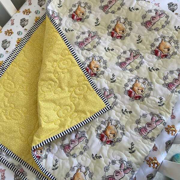 Baby Quilt Blanket - Woodland in Spring Floral Quilt/ Quilted Baby ...