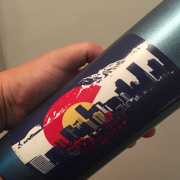 Colorado Flag Denver Skyline Sticker - Etsy