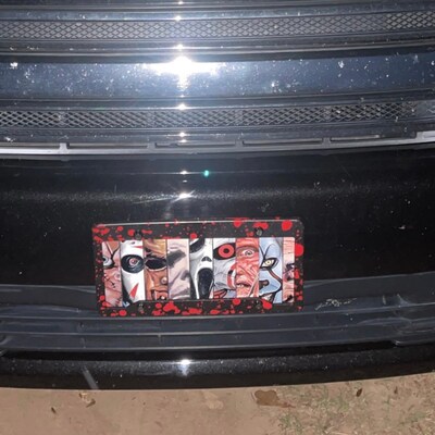 Blood Splattered Black Plastic License Plate Frames Car Truck Zombie ...