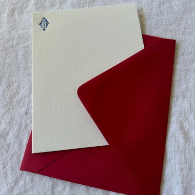 Custom Letterpress Stationery Cards, Personalized Minimalist Notecards ...