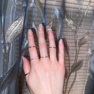 7pcs Minimal Gold Stackable Rings Stackable Delicate Ring Set Gold ...