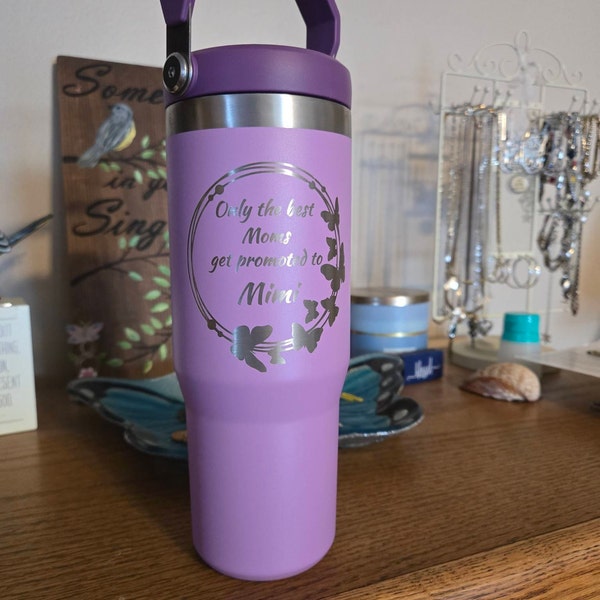 Personalized Engraving on Stanley Iceflow Flip Straw 20oz 30oz 40oz ...