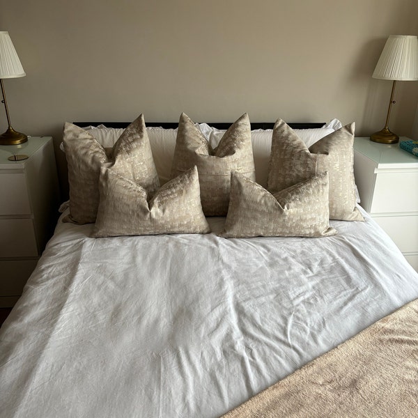 Exclusive Collection Neoma Wheat Gold Cushion Cover, Decorative Pillow ...