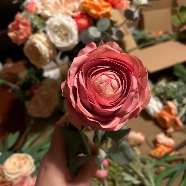 Luxe Faux Ranunculus, Real Touch Ranunculus, Fake Ranunculus, Silk ...