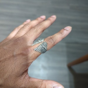 Baphomet Pentagram Caduceus Ring for Unisex Made of Sterling | Etsy