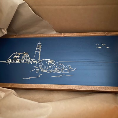 Carved Lighthouse Wall Art Nautical Decor Vintage Art Coastal Wall Art ...