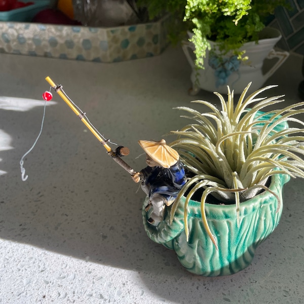 Miniature Fishing Pole 3" to 5" 1:24 Scale Bamboo Fishing Rod Dollhouse ...