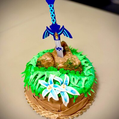 Zelda Master Sword Personalized Cake Topper - Etsy