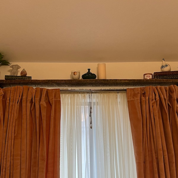 Shelf Bracket With Double Curtain Rod Holder, SOLD INDIVIDUALLY, Shelf ...