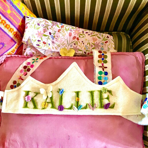 Name Crown | Personalized Crown | Birthday Crown | Reversible Crown ...