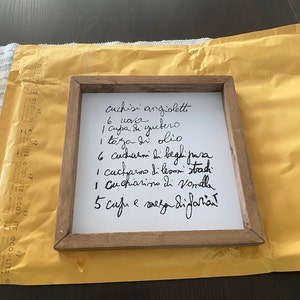 Handwritten Recipe Custom Wood Framed Printed Family Kitchen Sign - Etsy