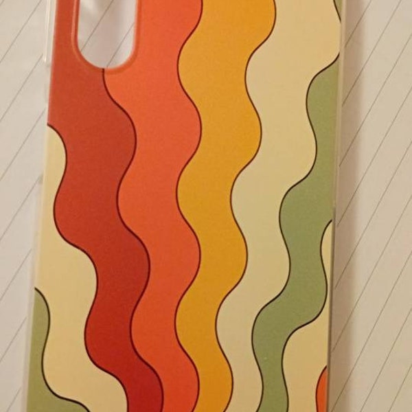 Retro Groovy Phone Case Aesthetic Hippie Cover Fit for iPhone 16 Pro ...