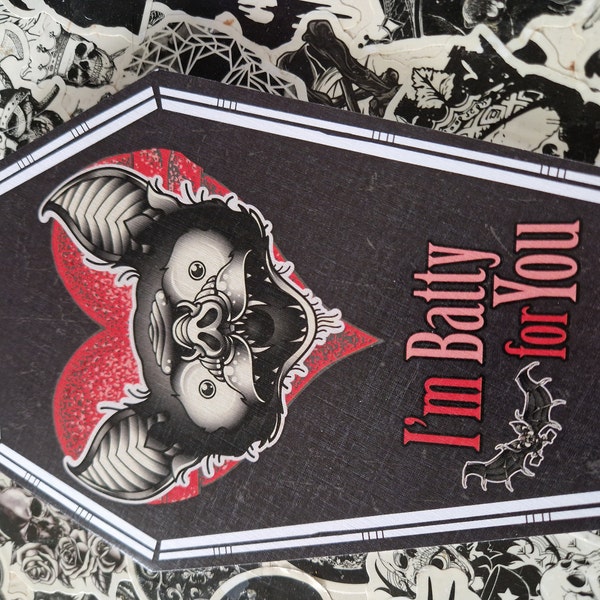 NEW COFFIN CARDS - I'm Batty for You - Alternative Anniversary ...