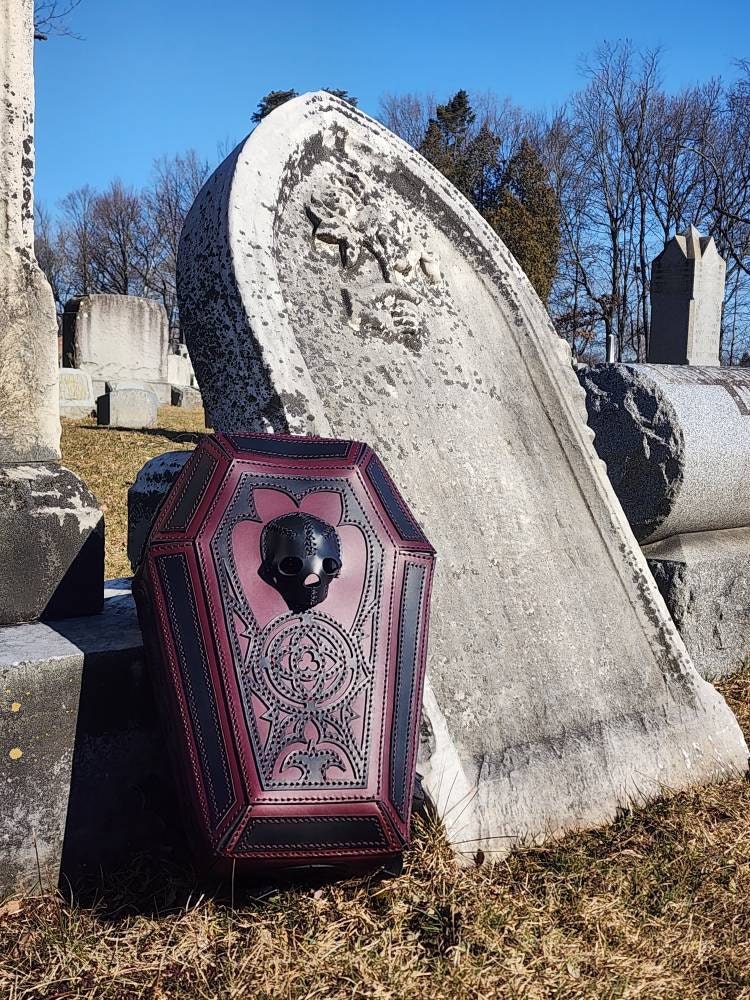 Coffin backpack leather pattern PDF - by LeatherHubPatterns