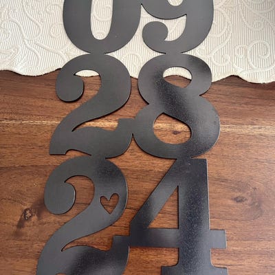 Art Deco Metal House Number Sign Address Number Sign Metal Address Sign ...