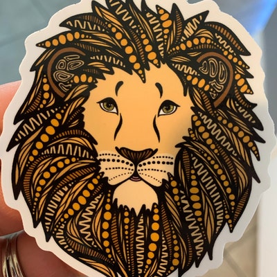 Lion Sticker WATERPROOF - Etsy