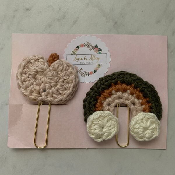 Fall Pumpkin | Crochet Paper Clip - Etsy