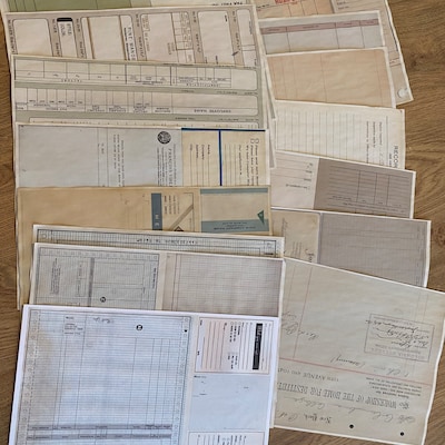 32 Vintage Office Papers, Digital Design, Digital Downloads - Etsy