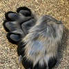 White Four Finger Furry Paws, Fur Handpaws With Salmon Pink Pads - Etsy