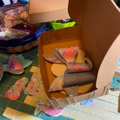 Bow Box Template, Bow Display Box SVG, Hair Bow Gift Box DXF, Gift Box ...