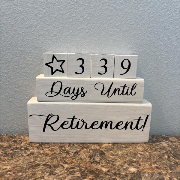 Engagement Gift - Wedding Countdown Blocks - Days Until/years as Custom Mr and Mrs Gift for the ...