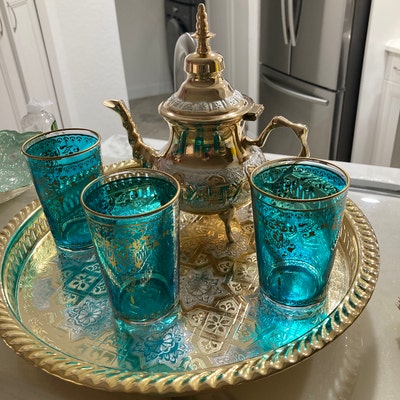 Moroccan Handmade Tea Set - Etsy