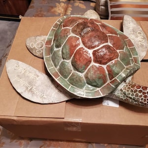 Painted Turtle Urn Custom Urn, Biodegradable, Cremation, Funeral ...