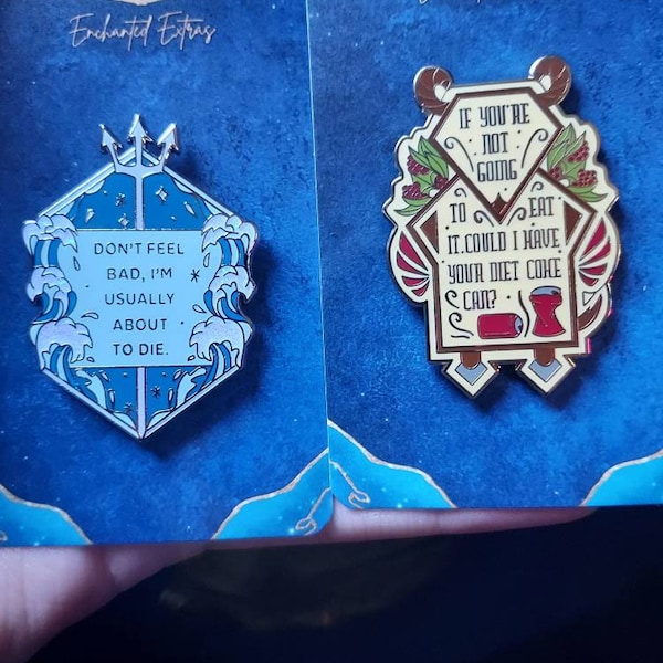 Demi God Enamel Pins Sea Posiden's Son - Etsy