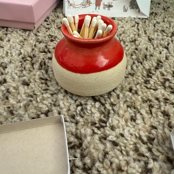 Match Holder, Match Striker,strike on Side Match Holder Used W/strike ...