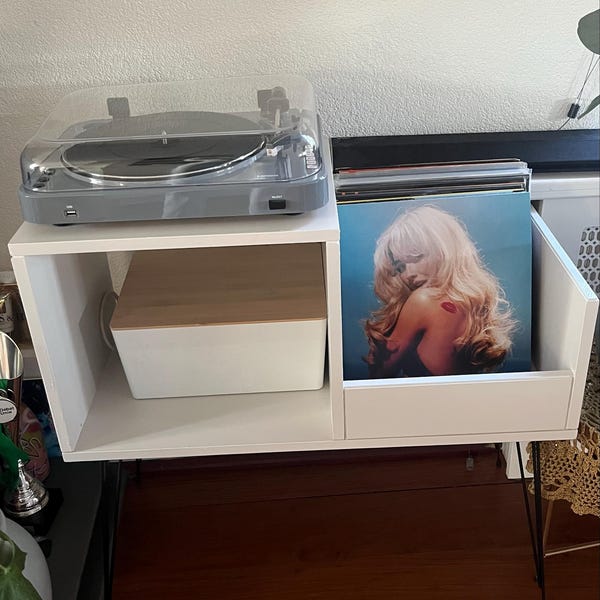 Record Player Stand, Vinyl End Table, Vinyl Console - Etsy