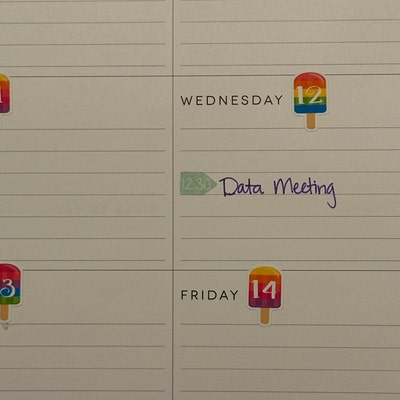 Mini Birthday Cake Outlined Planner Stickers, Highlighting Transparent ...