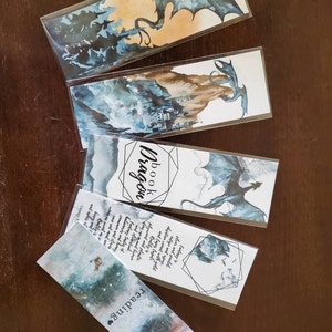 Songs of the Hobbit Bookmarks Set of 4 Printable Bookmarks | Etsy