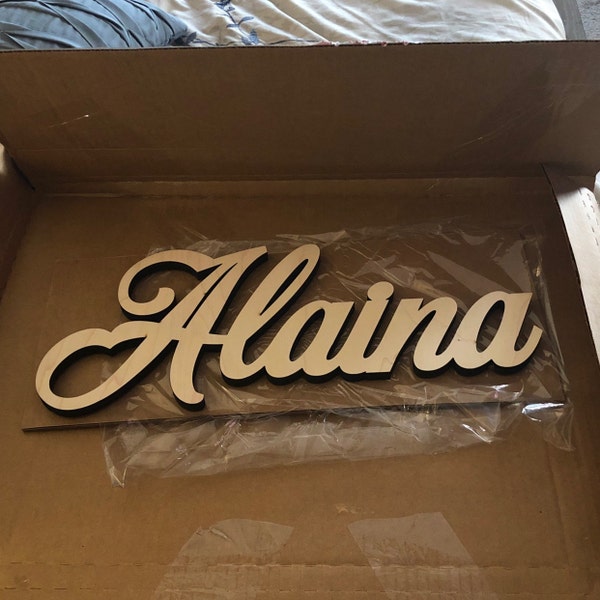 Pink Wooden Baby Name Sign - Personalized Nursery Wall Decor, Pink Baby ...