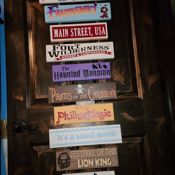 Hand Painted Disney Sign, Completely Custom to Your Favorite Rides and ...