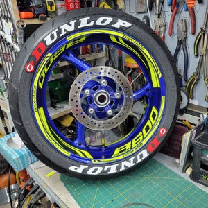 Wheel Stickers for Yamaha R1 YZF-R1 Rim Stickers Decals Tape Stripes ...