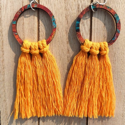 Leopard .75 Wooden Hoops Findings Blanks Supplies 5pair - Etsy