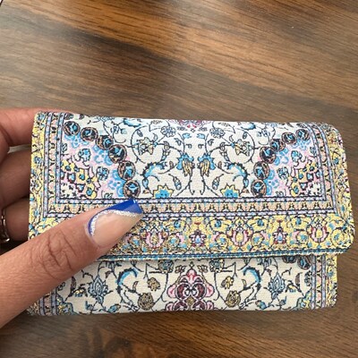 Small Wallet for Women, Boho Wallet Made With Carpet Patterns, Womens ...