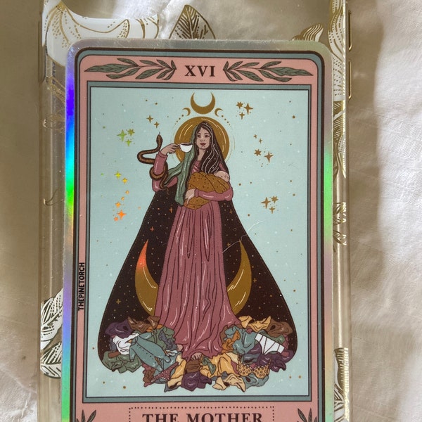 The Mother Tarot Card Holographic Sticker, Mom Life Tarot Waterproof ...