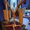 Natural Cherry Wood Single Chime Stand Hand Chimes CHIMES NOT INCLUDED ...