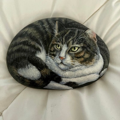 Custom Cat Portraits on Natural Stone - Etsy