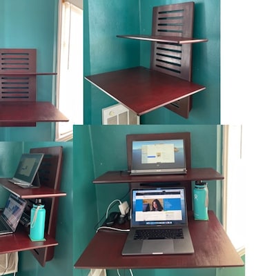 Wallstand Standing Desk Wall Mounted Ergonomic Office With Adjustable ...